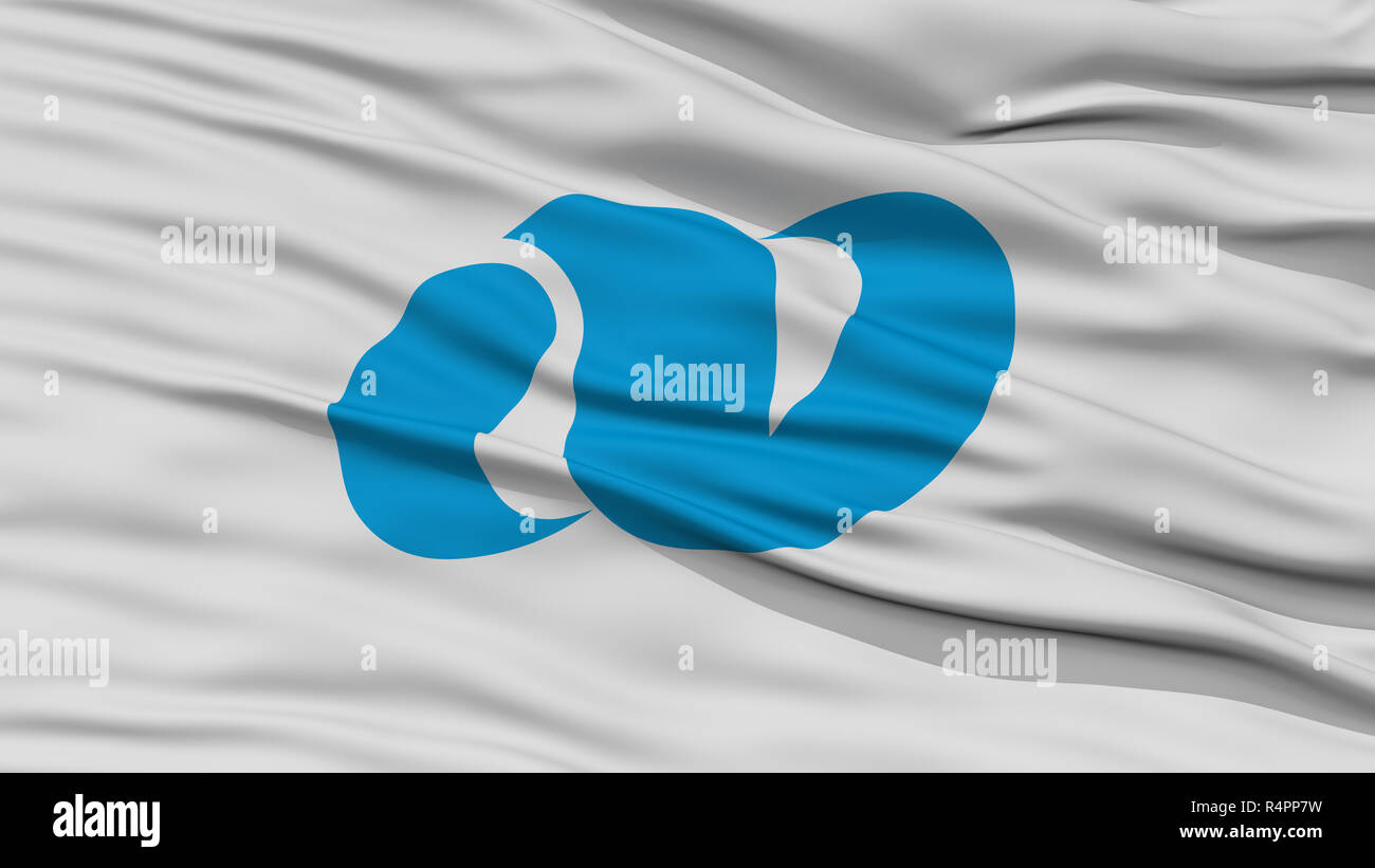 Closeup Nagasaki Japan Prefecture Flag Stock Photo - Alamy