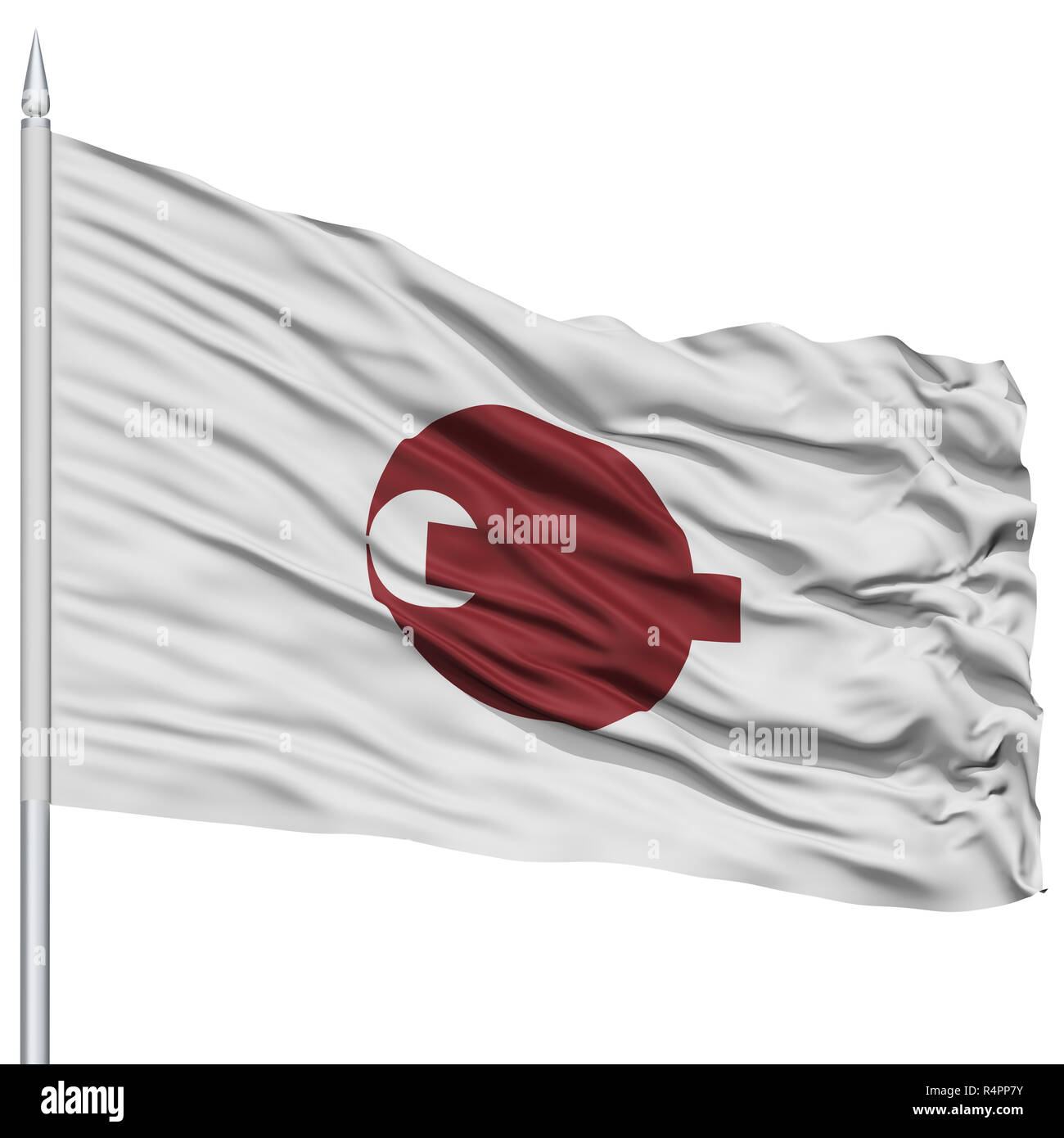 Isolated Nara Japan Prefecture Flag on Flagpole Stock Photo - Alamy
