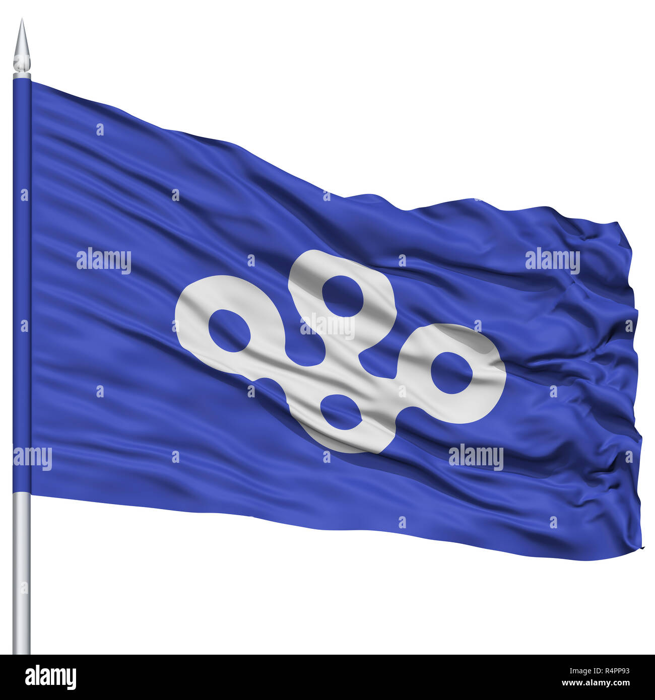 Isolated Osaka Japan Prefecture Flag on Flagpole Stock Photo - Alamy