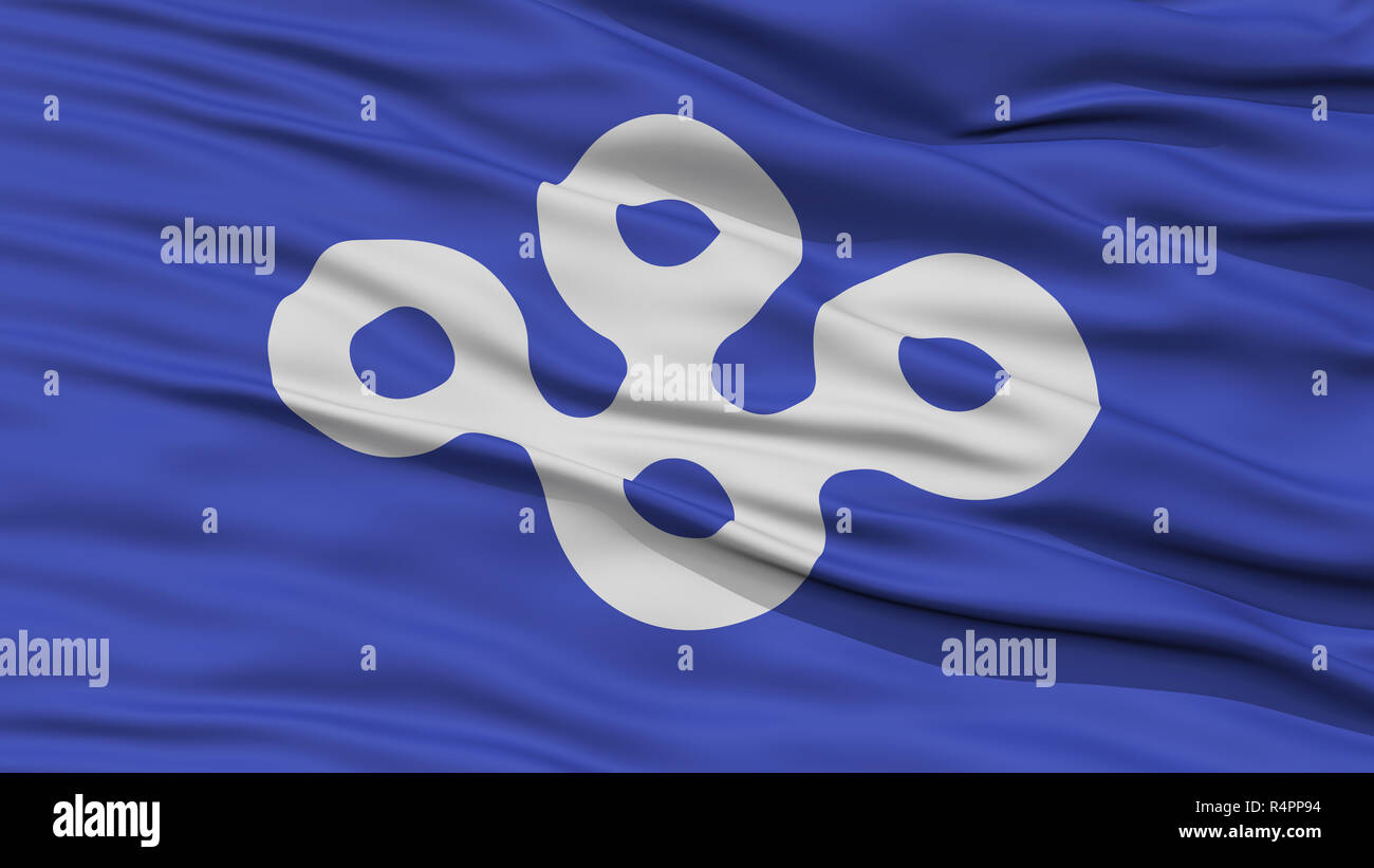 Japan 3d illustration osaka city flag hi-res stock photography and ...