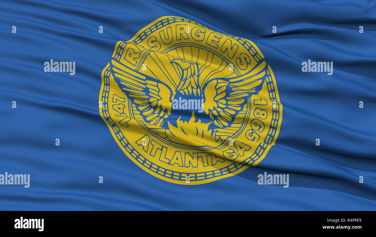 3d flag atlanta georgia hi-res stock photography and images - Alamy
