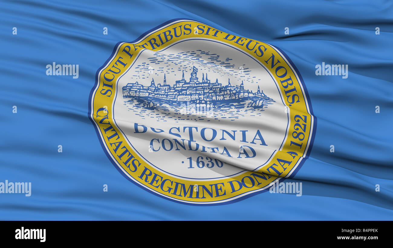Closeup Boston Flag Stock Photo - Alamy