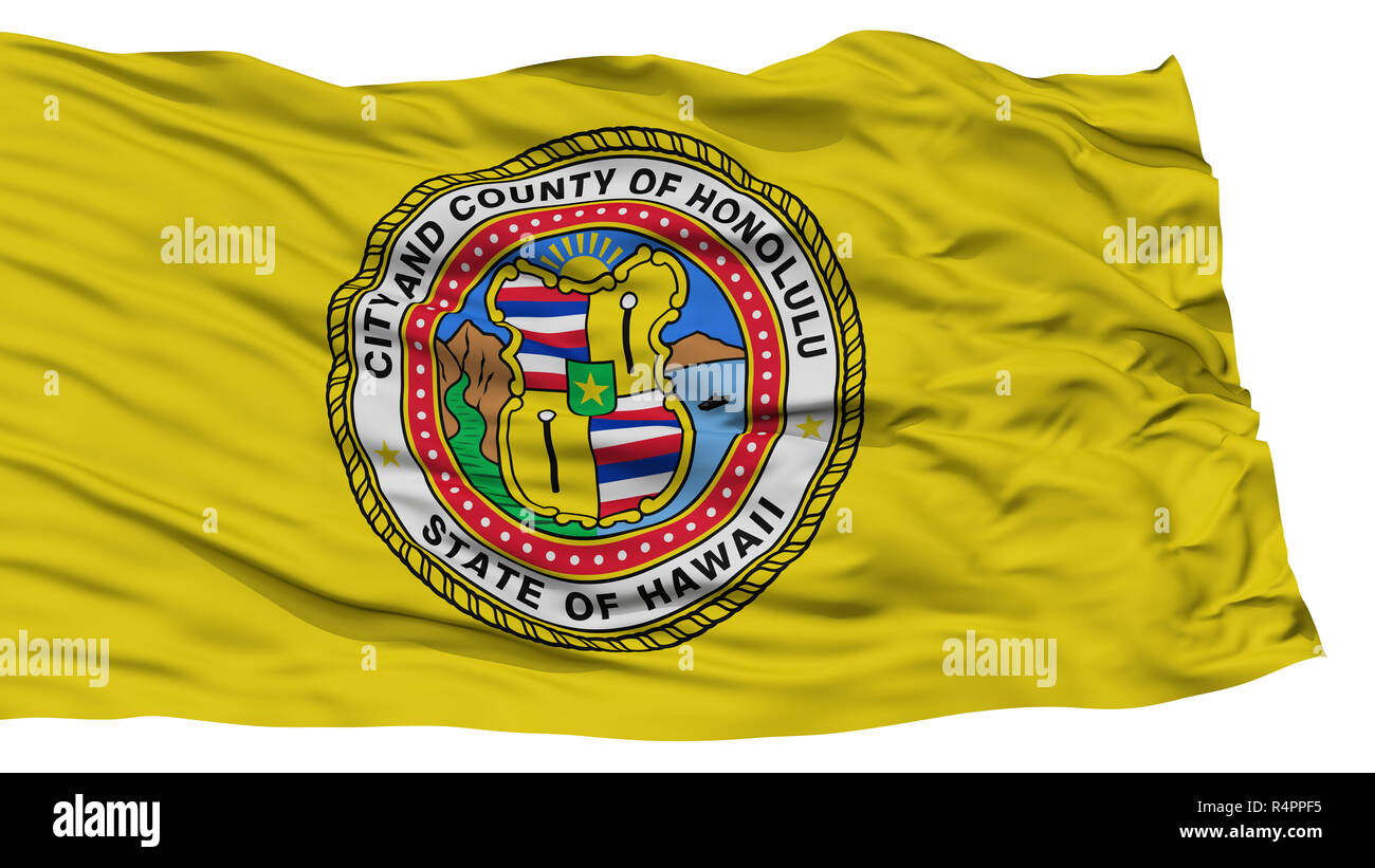 Honolulu city flag hi-res stock photography and images - Alamy