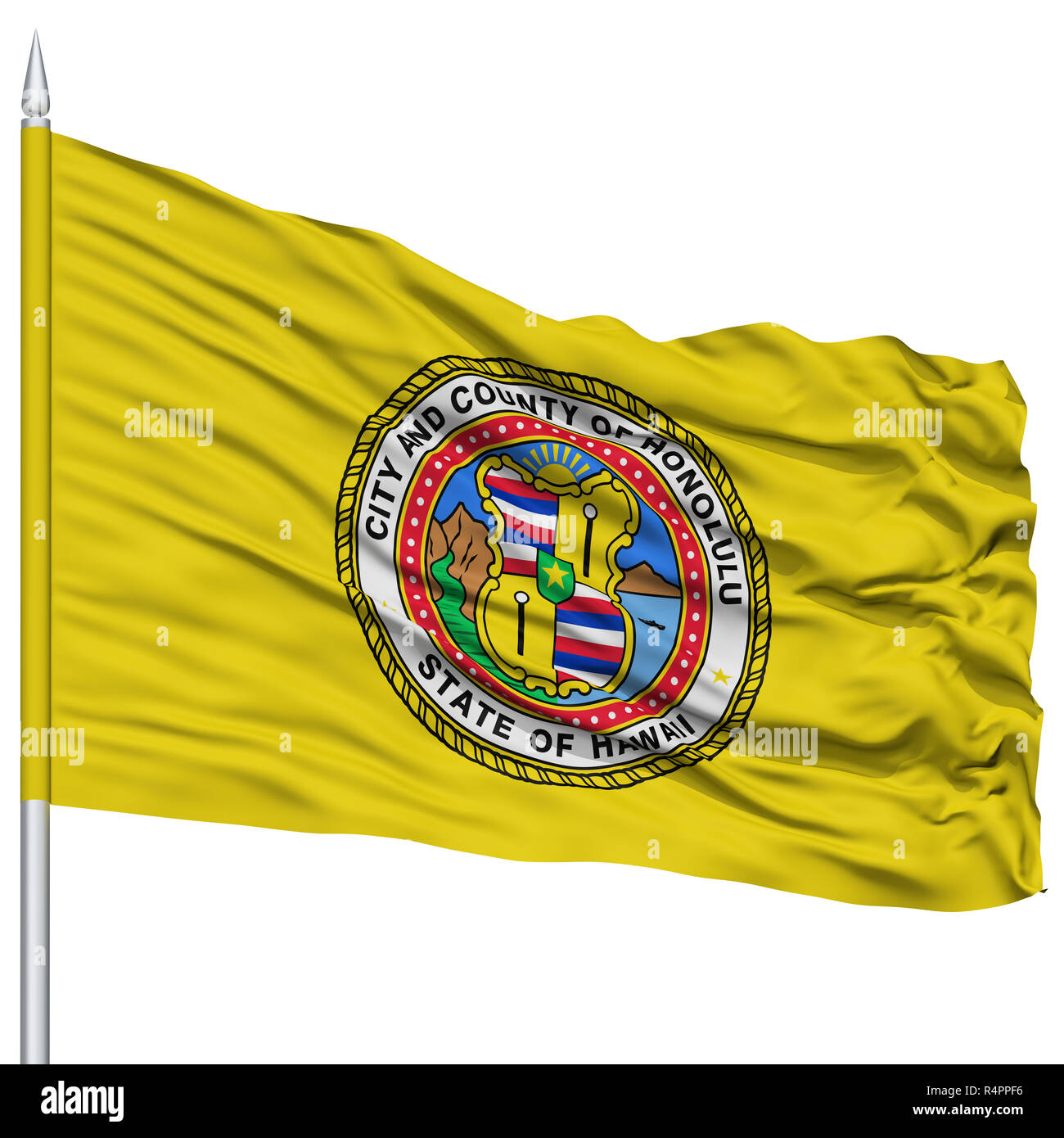 Honolulu city flag hi-res stock photography and images - Alamy