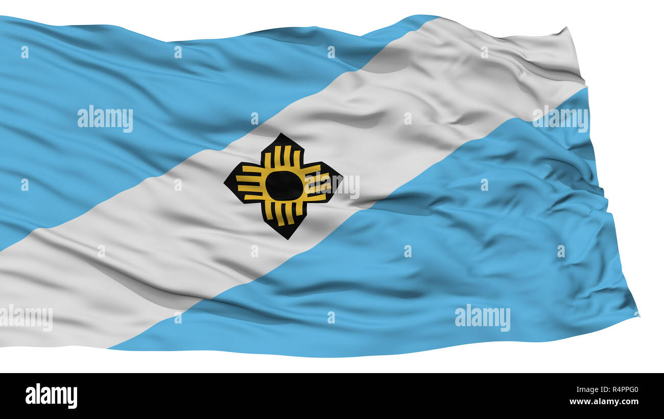 Isolated Madison Flag, Waving on White Background Stock Photo - Alamy