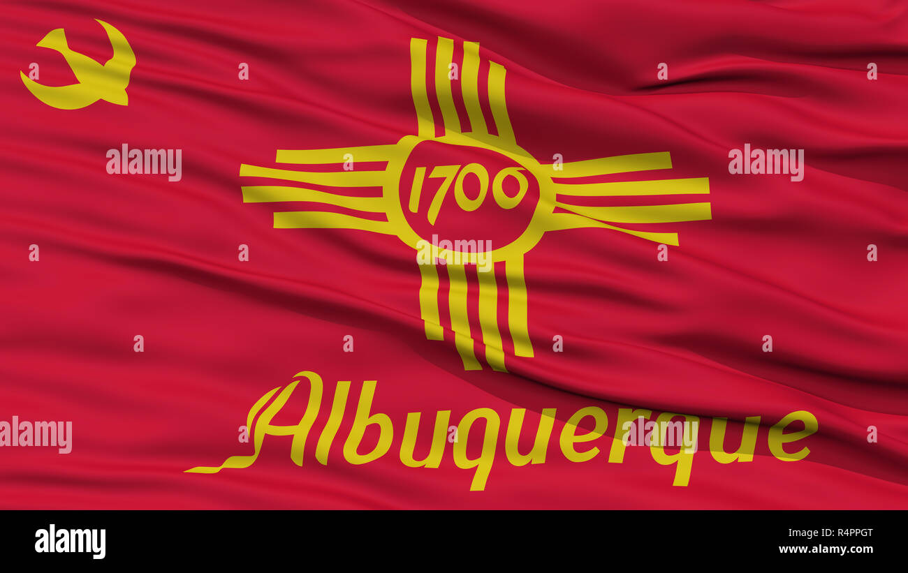 Closeup of Albuquerque City Flag Stock Photo - Alamy