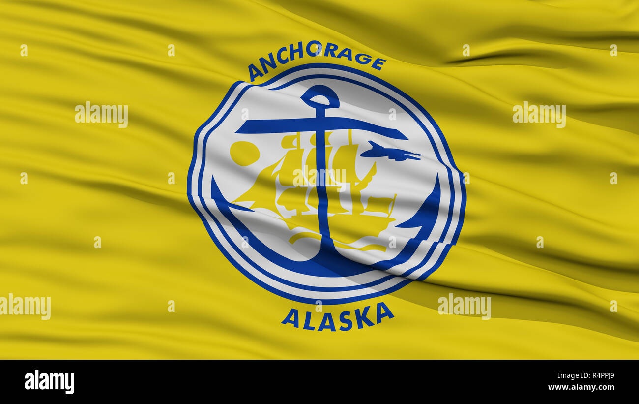 Anchorage city flag hi-res stock photography and images - Alamy