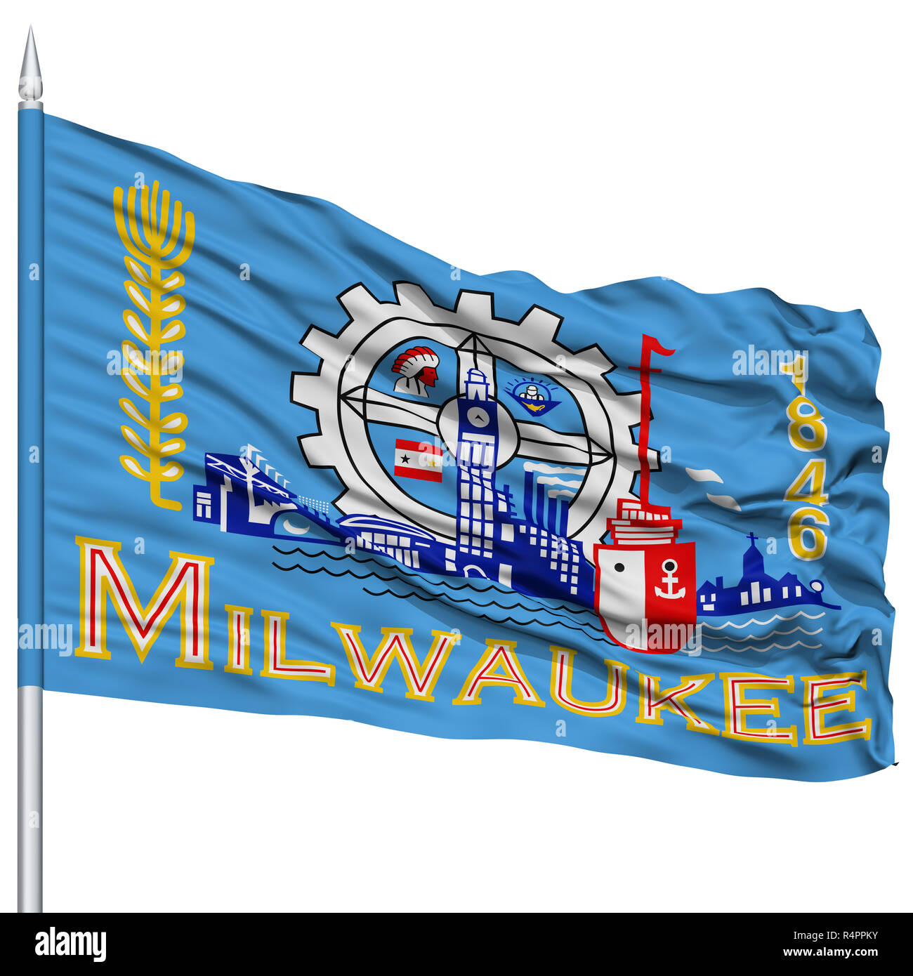 Milwaukee city flag hi-res stock photography and images - Alamy