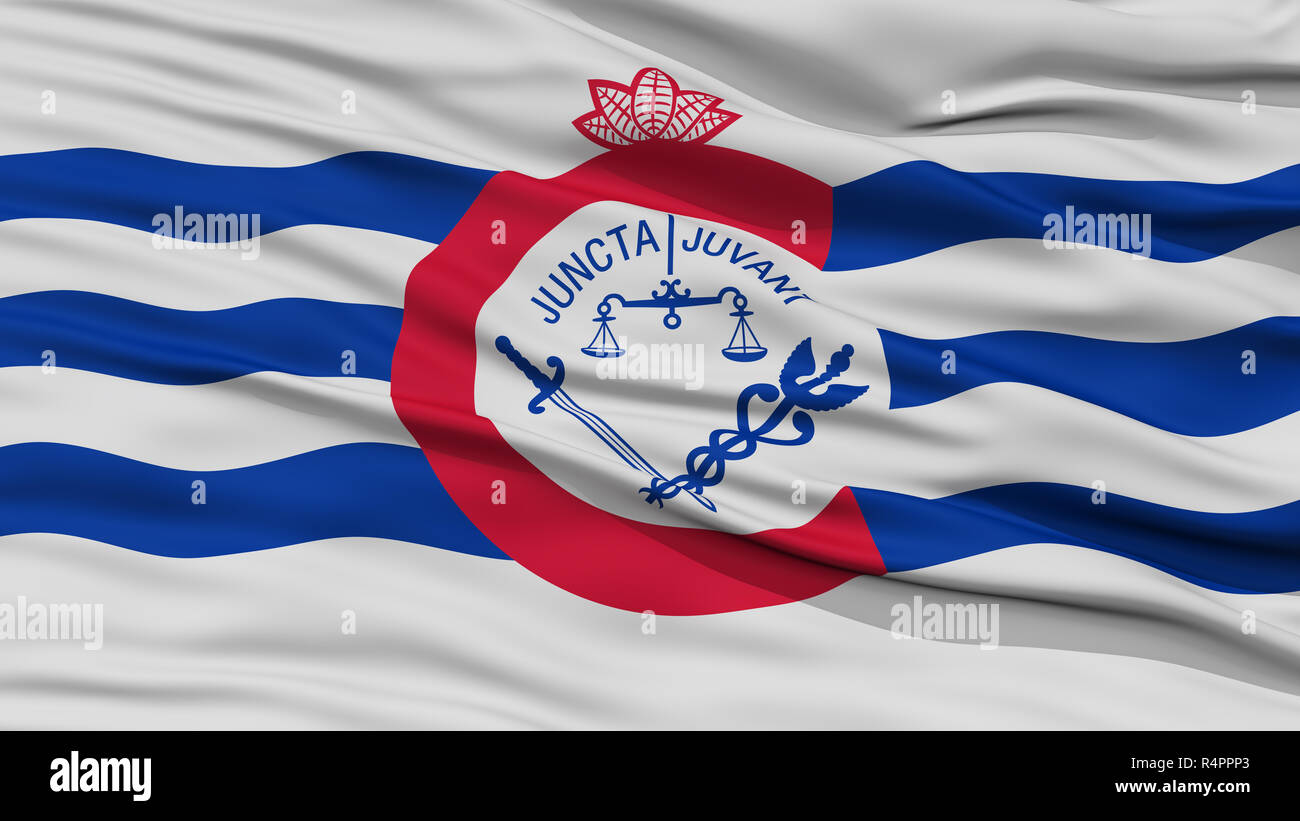 Closeup of Cincinnati City Flag Stock Photo - Alamy