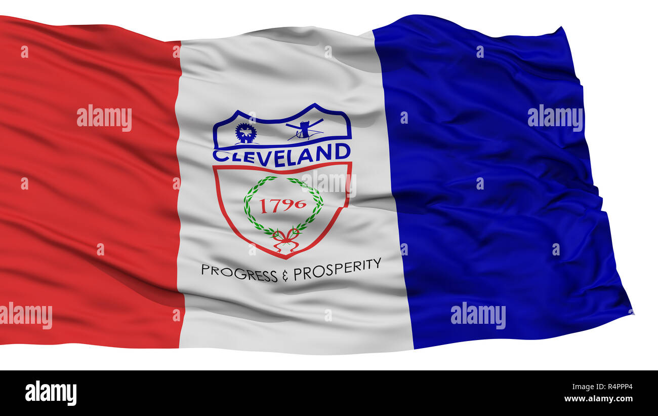 Isolated Cleveland City Flag, United States of America Stock Photo - Alamy