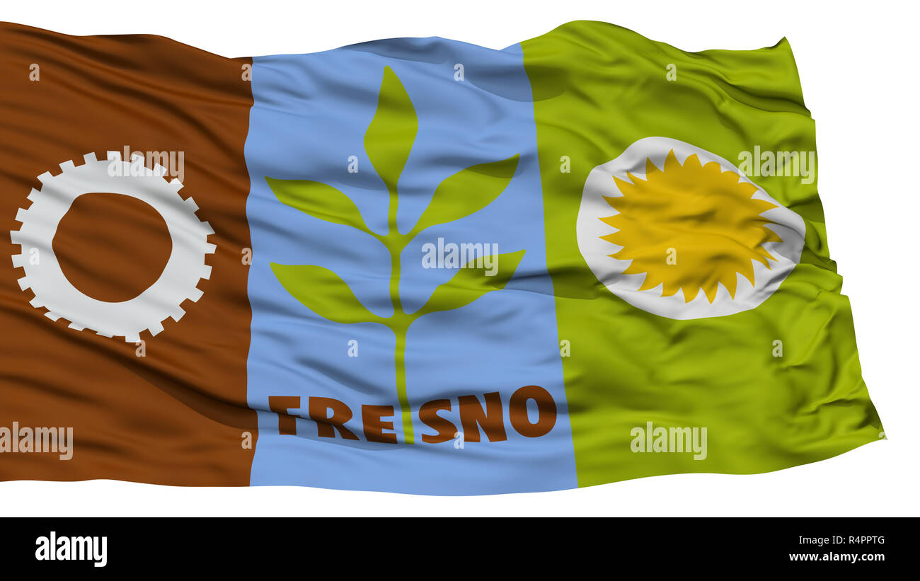 Isolated Fresno City Flag, United States of America Stock Photo - Alamy