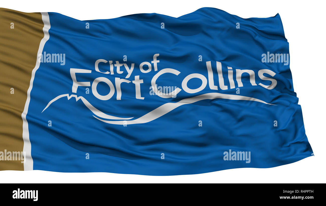Isolated Fort Collins City Flag, United States of America Stock Photo ...