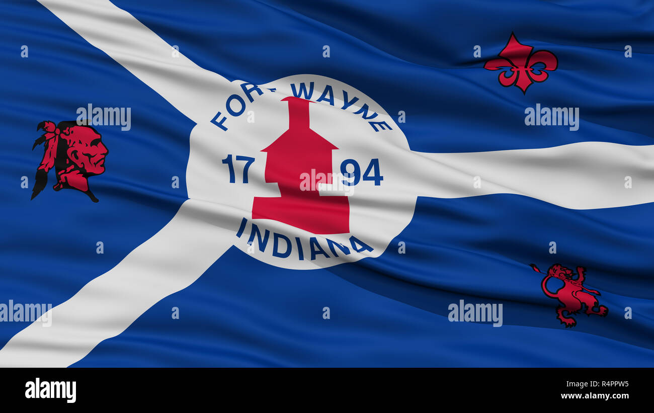 Closeup of Fort Wayne City Flag Stock Photo - Alamy