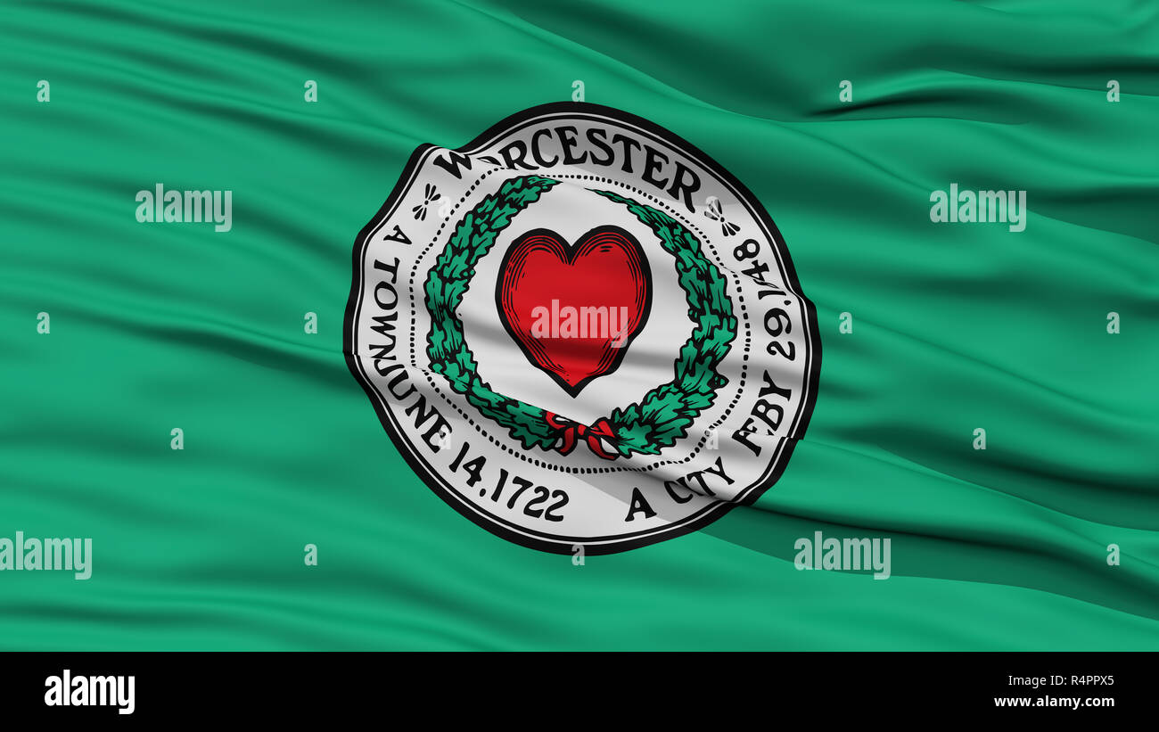 Closeup of Worcester City Flag Stock Photo - Alamy