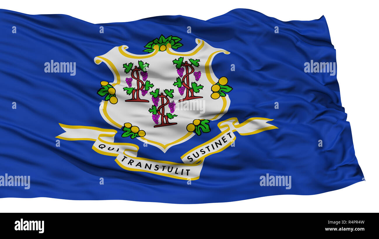 Isolated Connecticut Flag, USA state Stock Photo - Alamy