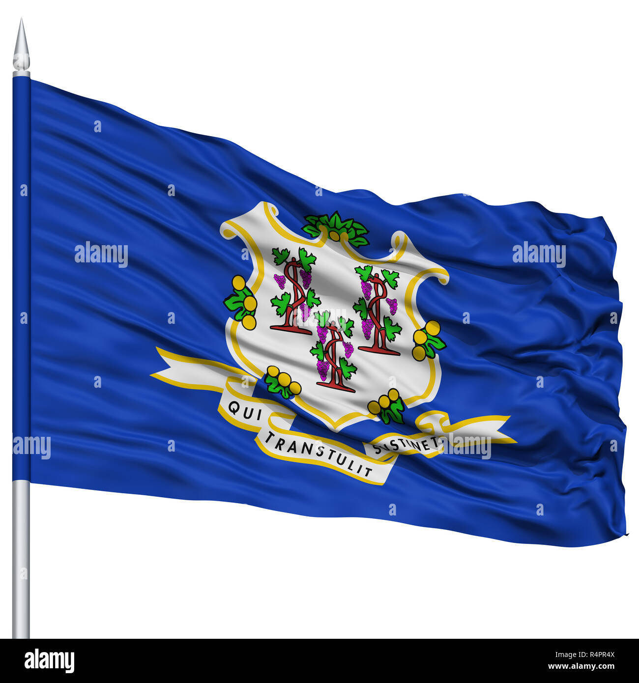 Connecticut flag on flagpole hi-res stock photography and images - Alamy