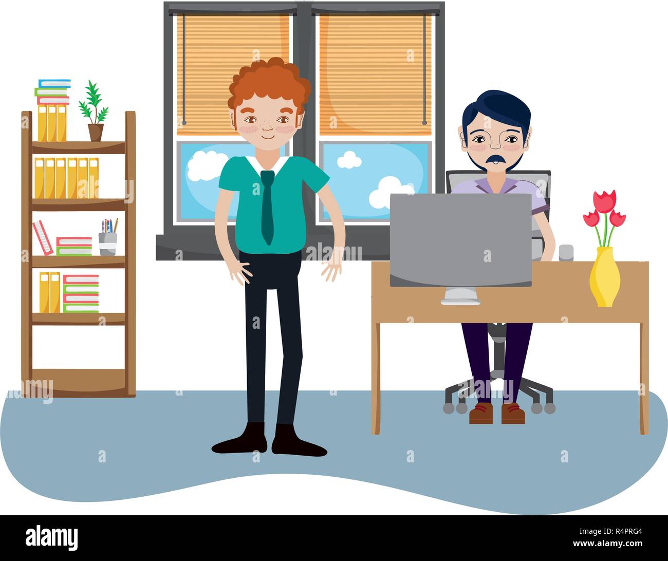 Office Building Inside Cartoon