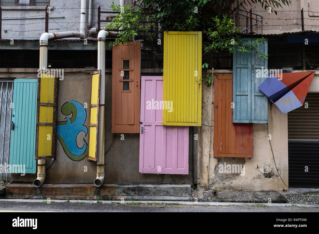 Artistic Decorations on Buildings, Ipoh, Malaysia Stock Photo - Alamy