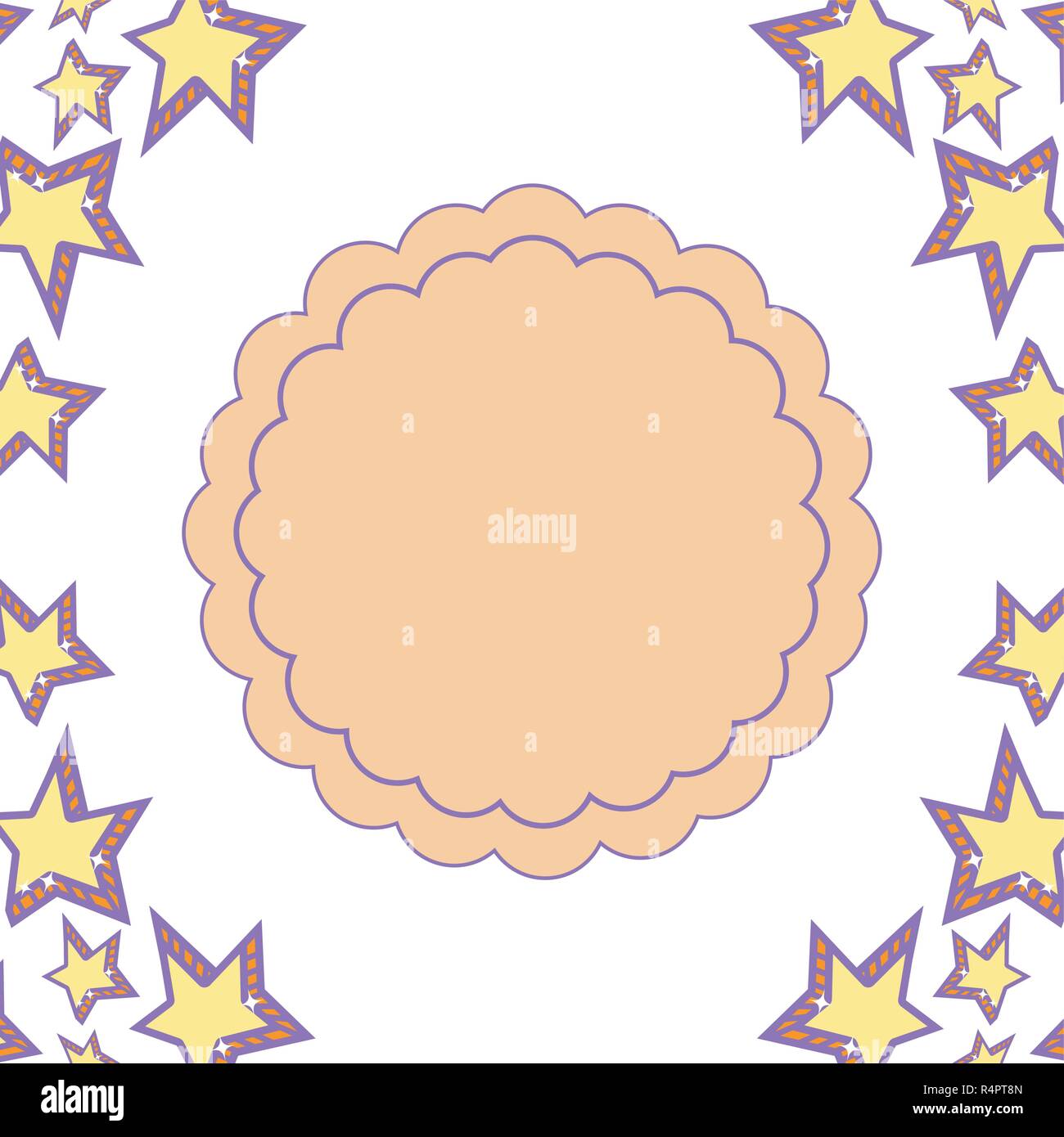 cute magic stars round icon cartoon vector illustration graphic design ...