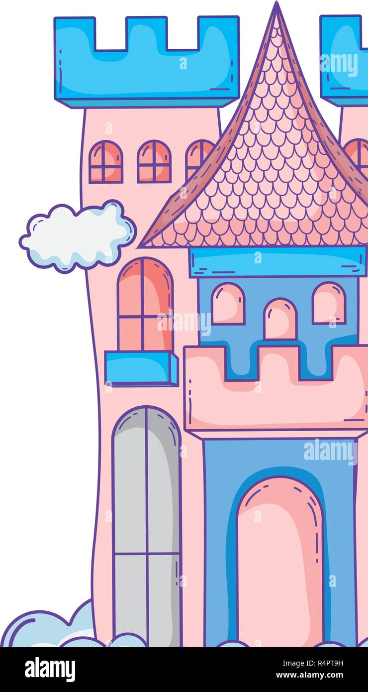 cute magic castle cartoon vector illustration graphic design Stock ...