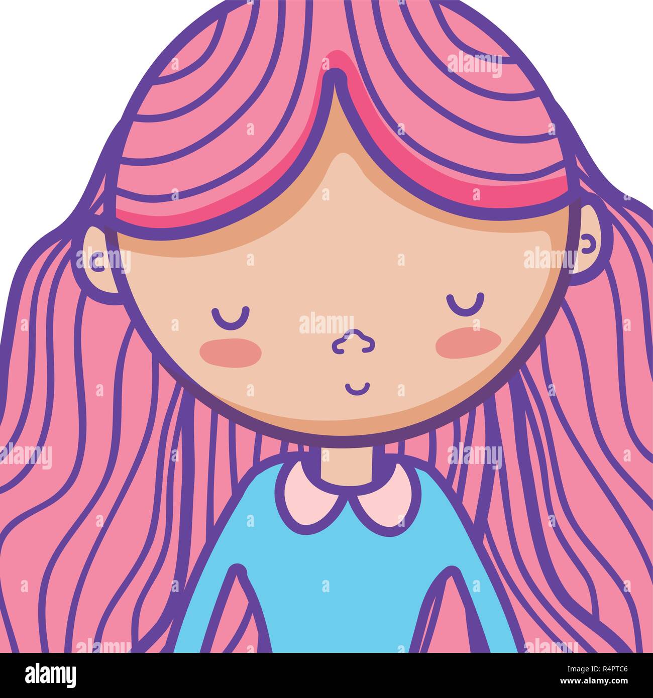 cute magic girl cartoon vector illustration graphic design Stock Vector ...