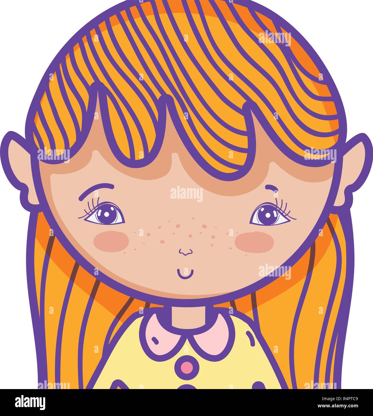 cute magic girl cartoon vector illustration graphic design Stock Vector ...