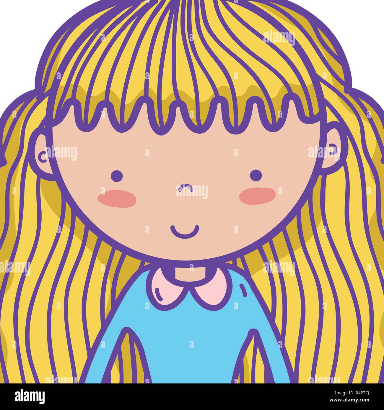 cute magic girl cartoon vector illustration graphic design Stock Vector ...