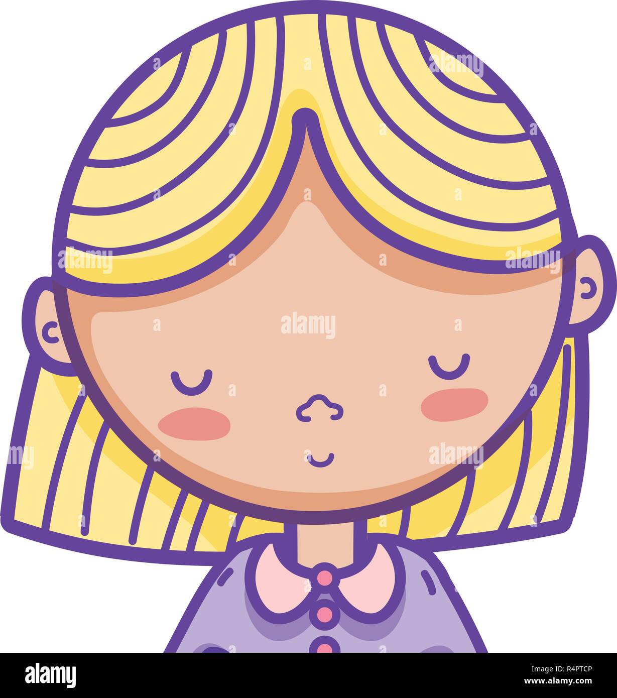 cute magic girl cartoon vector illustration graphic design Stock Vector ...