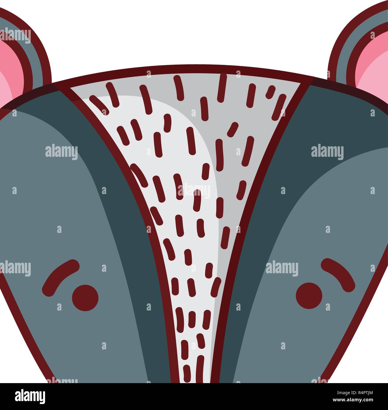 cute animal skunk face cartoon vector illustration graphic design Stock ...