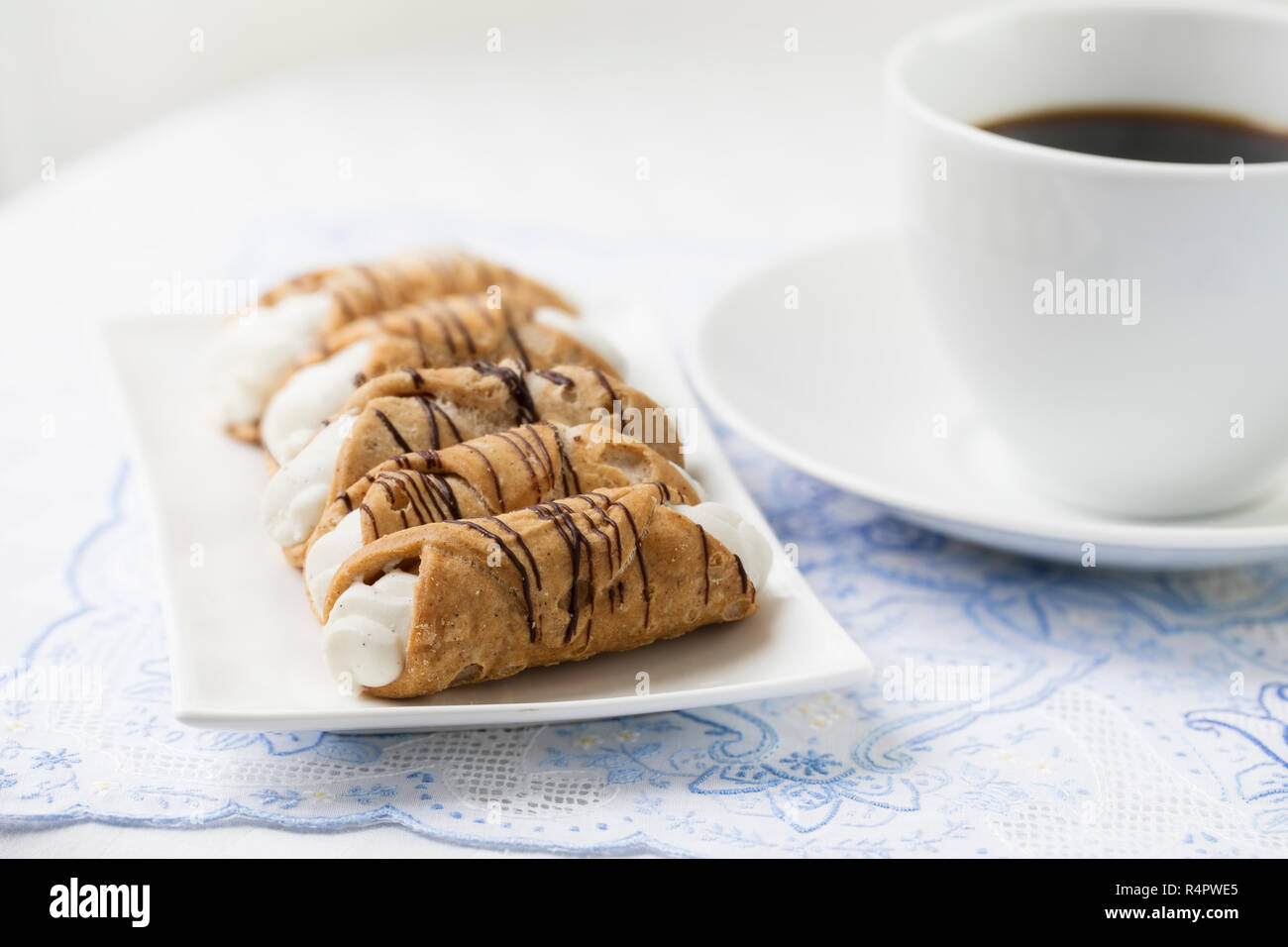 Pastry and Coffee Break Stock Photo - Alamy
