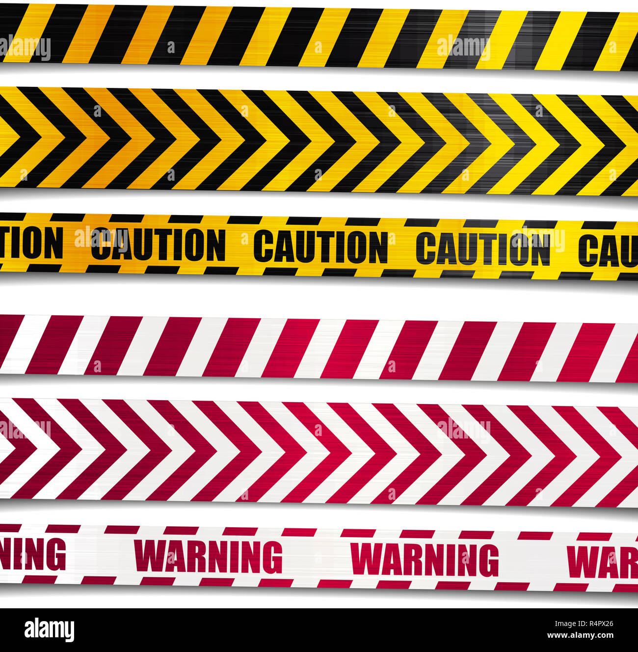 Warning caution ribbon danger stripe cross Stock Photo - Alamy