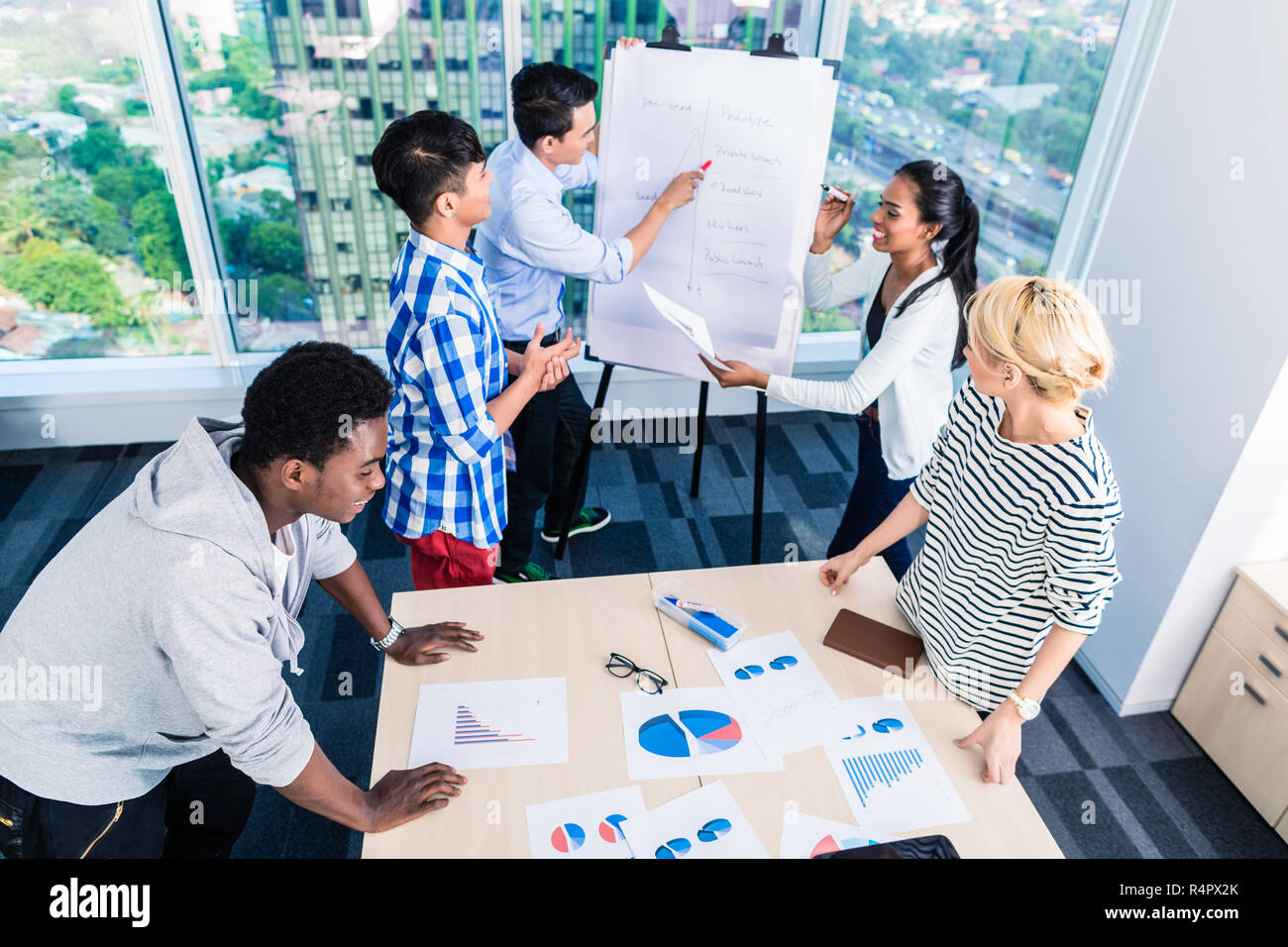 Tech start-up team discussing product roadmap Stock Photo - Alamy