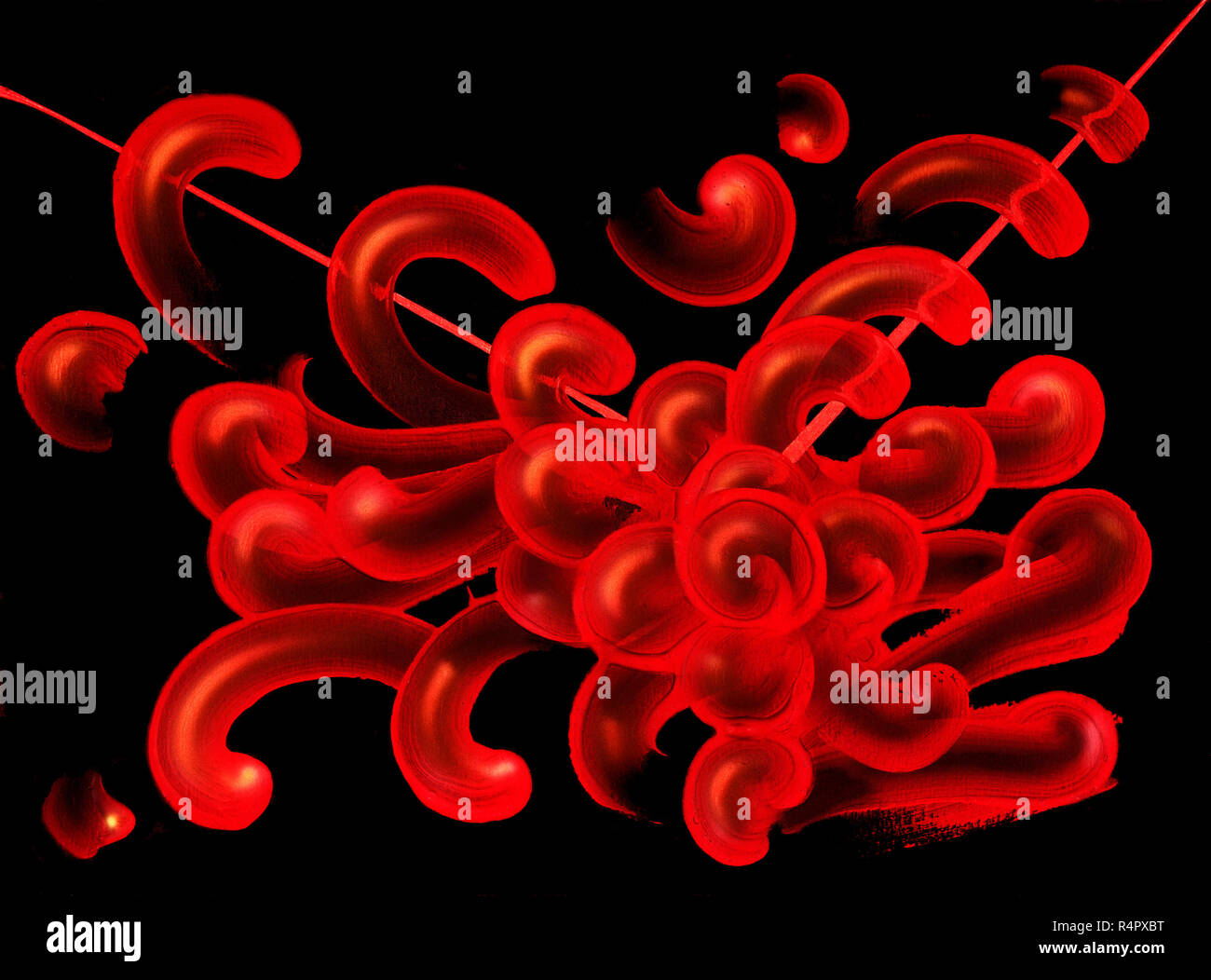 tubular brush stroke painting Stock Photo - Alamy