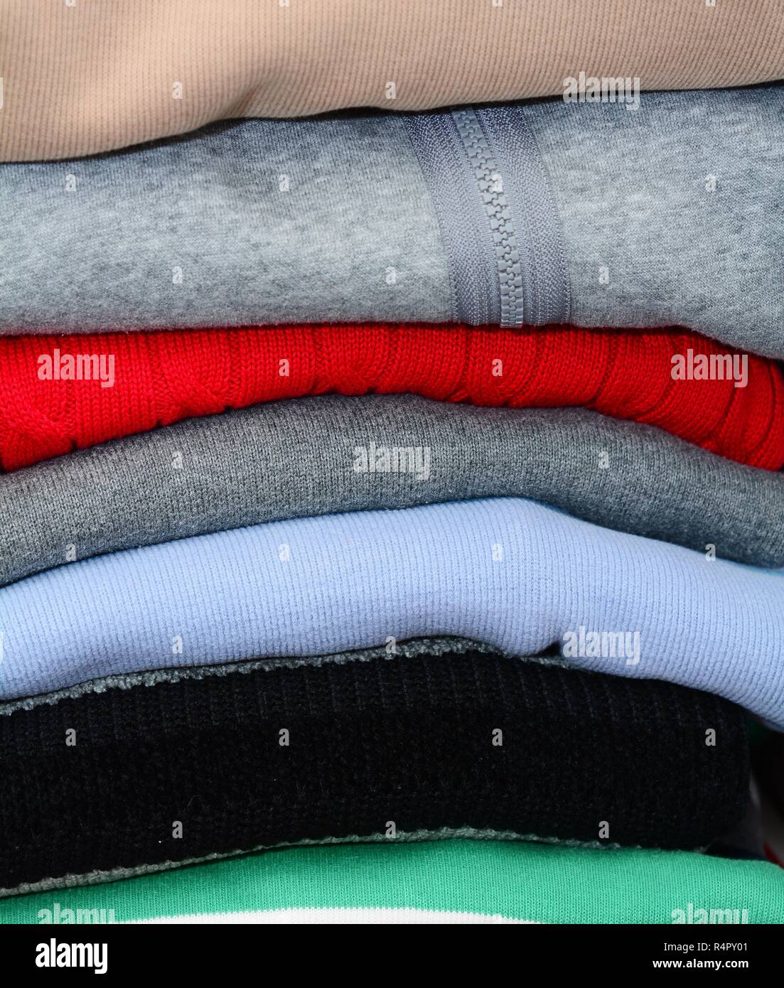 Stack of the clothes Stock Photo - Alamy