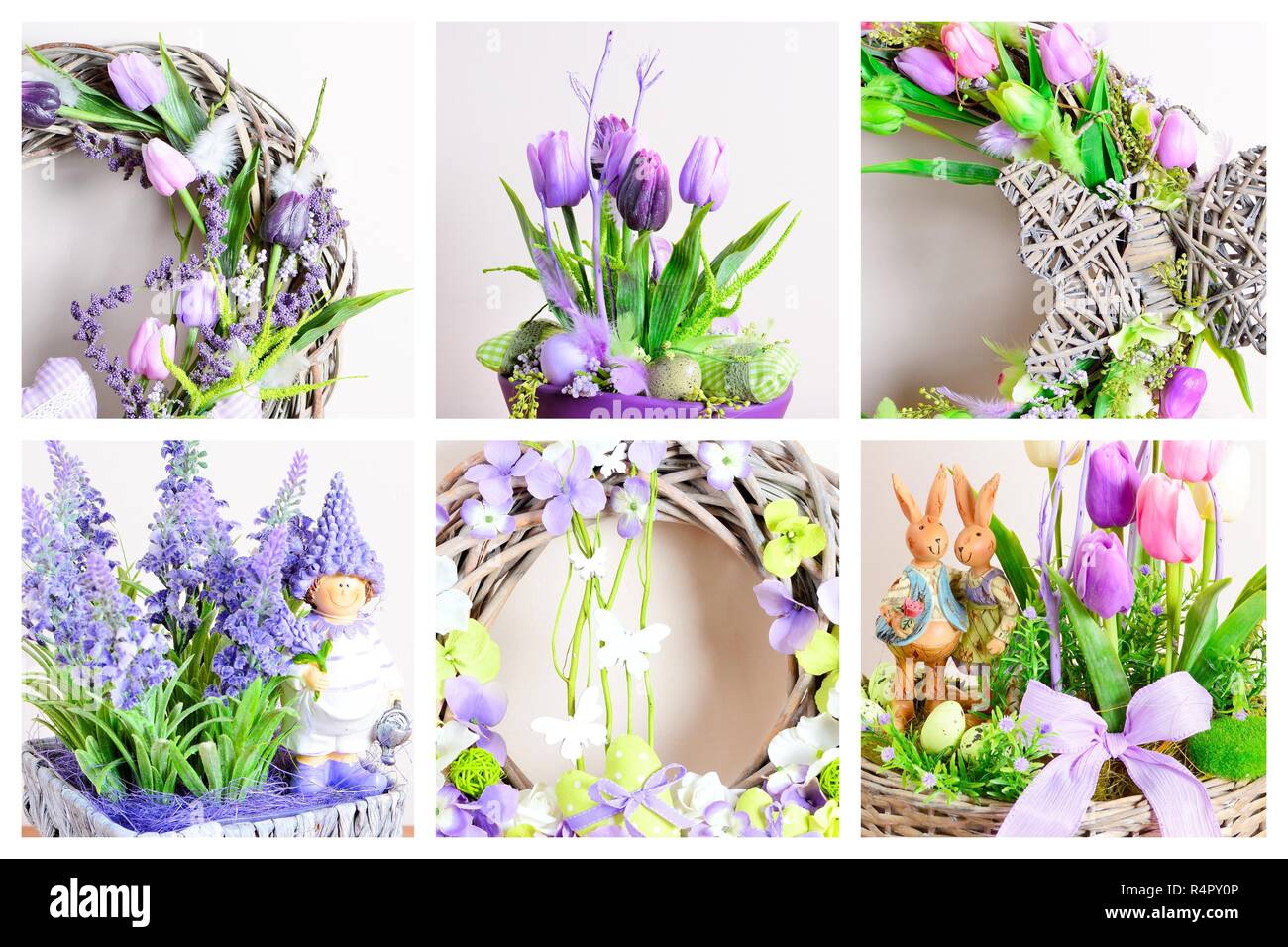 Spring decoration collage Stock Photo - Alamy