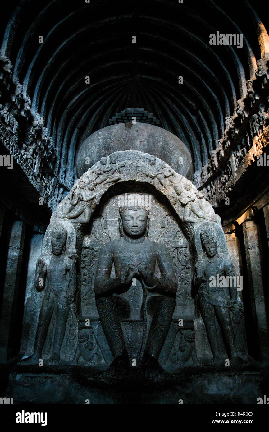Ellora caves rock-cut monastery-temple cave complexes UNESCO World ...