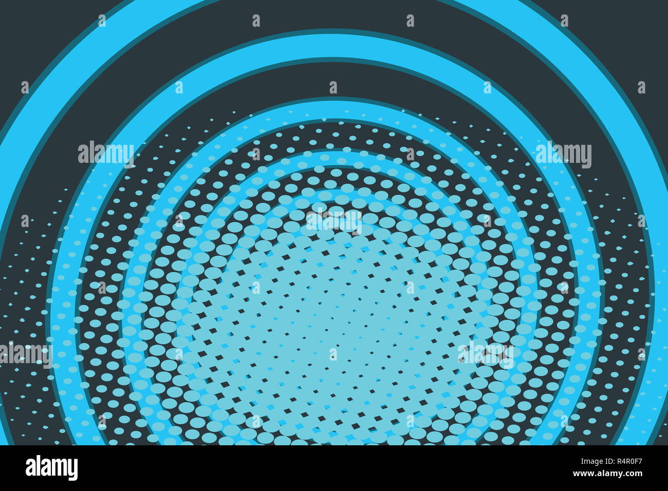 Blue circle ring radio pop art background Stock Photo - Alamy