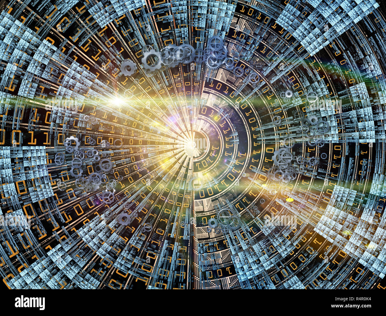 Unfolding of World of Numbers Stock Photo - Alamy
