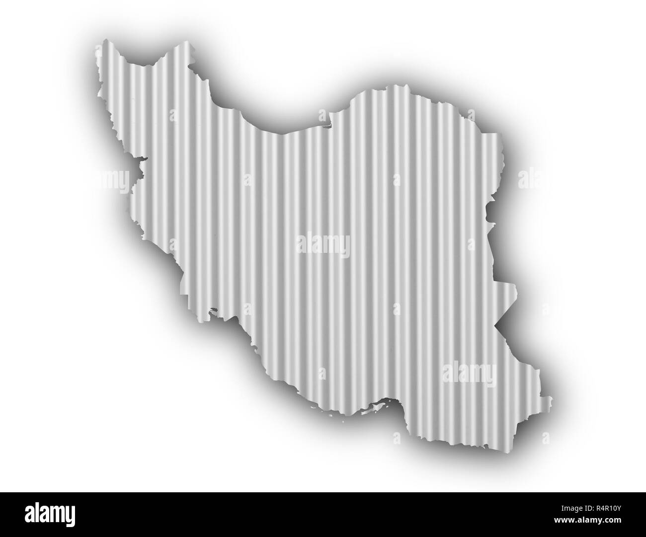 map of iran on corrugated iron Stock Photo - Alamy