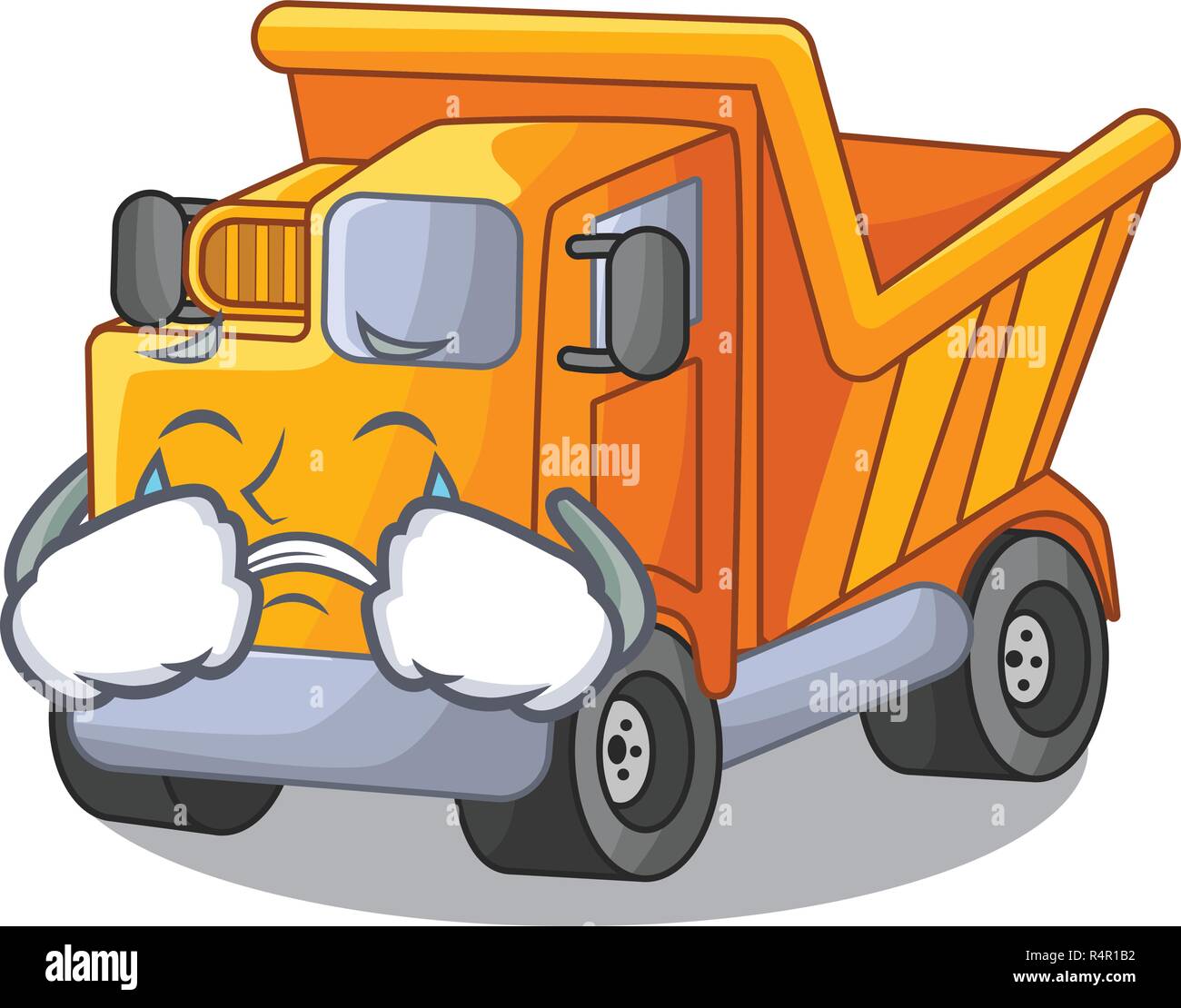 Crying Truck on highway road with mascot Stock Vector Image & Art - Alamy