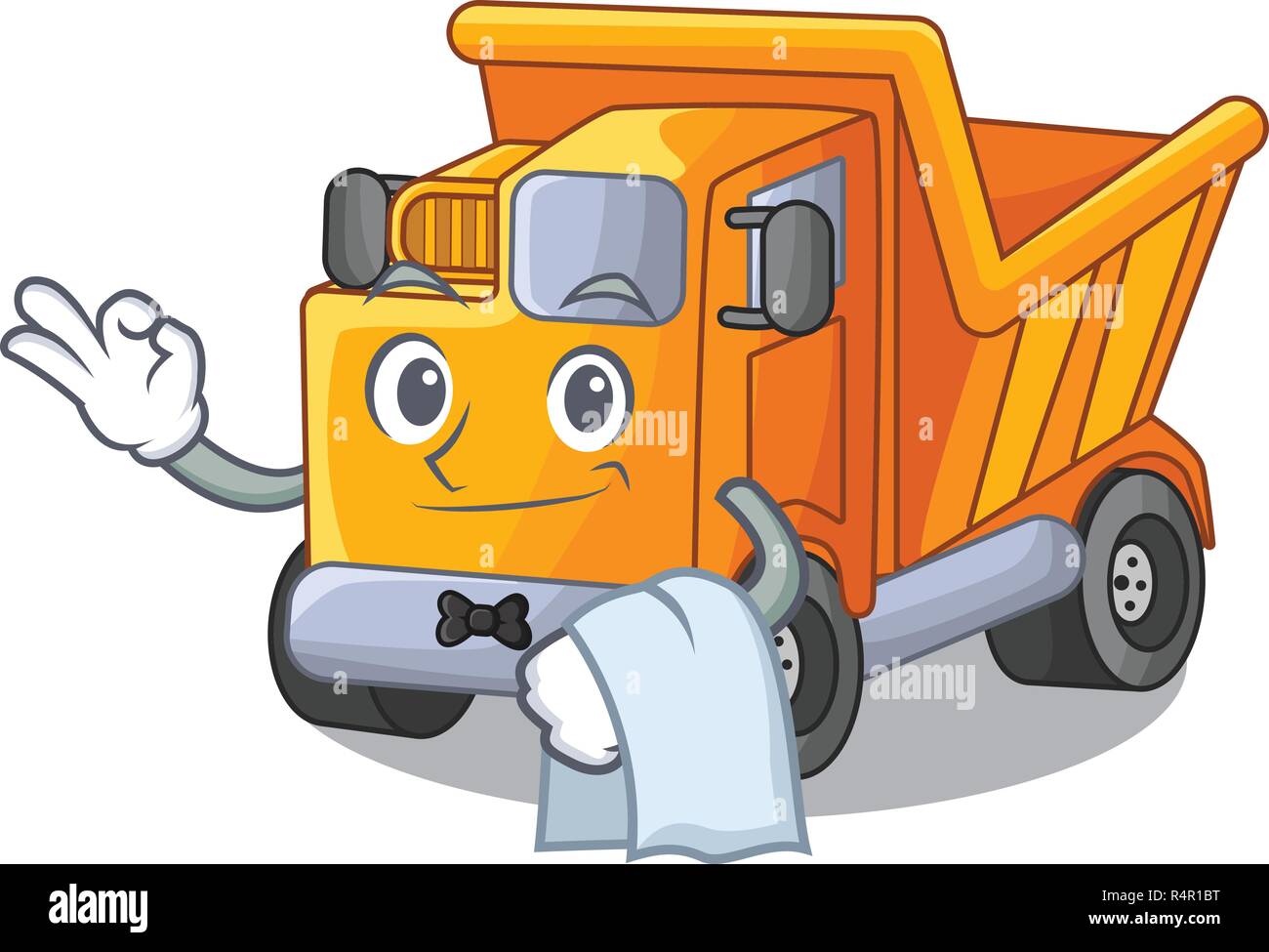 Waiter Truck on highway road with mascot Stock Vector Image & Art - Alamy