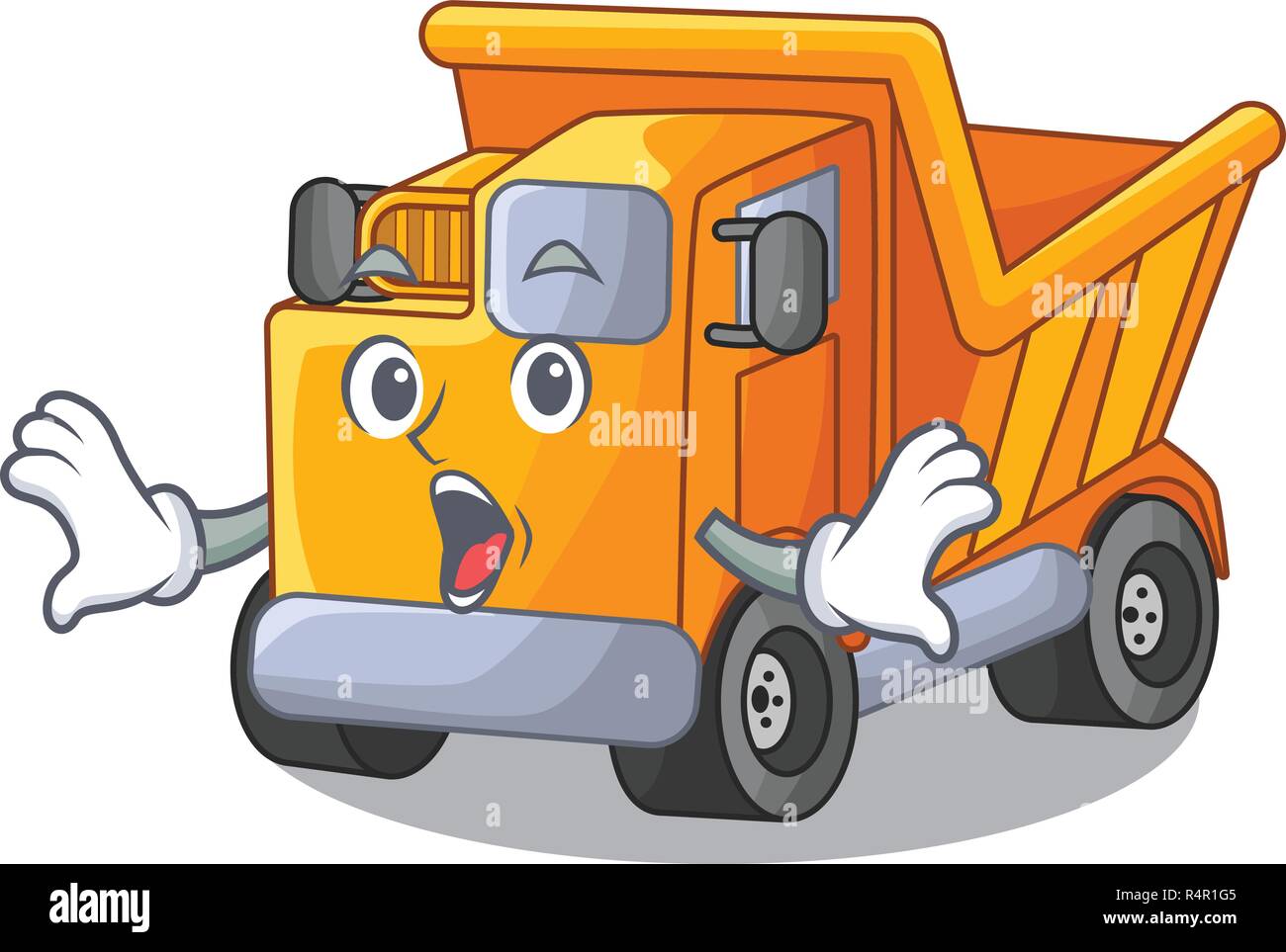 Surprised Truck on highway road with mascot Stock Vector Image & Art ...
