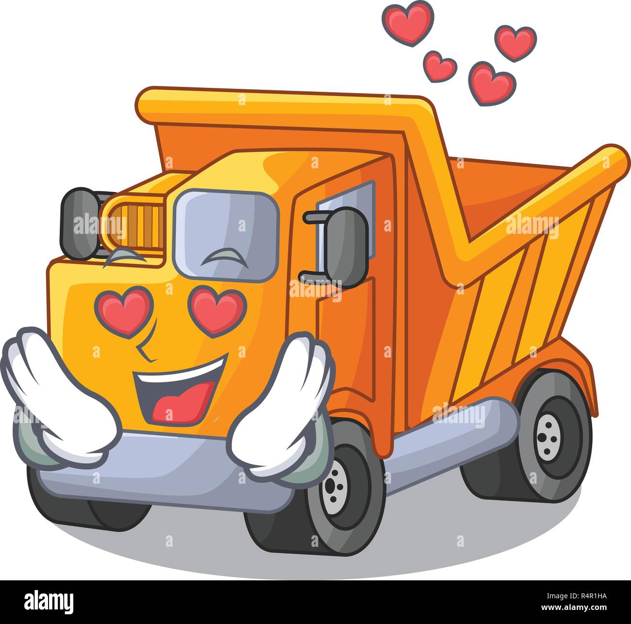 In love Truck on highway road with mascot Stock Vector Image & Art - Alamy