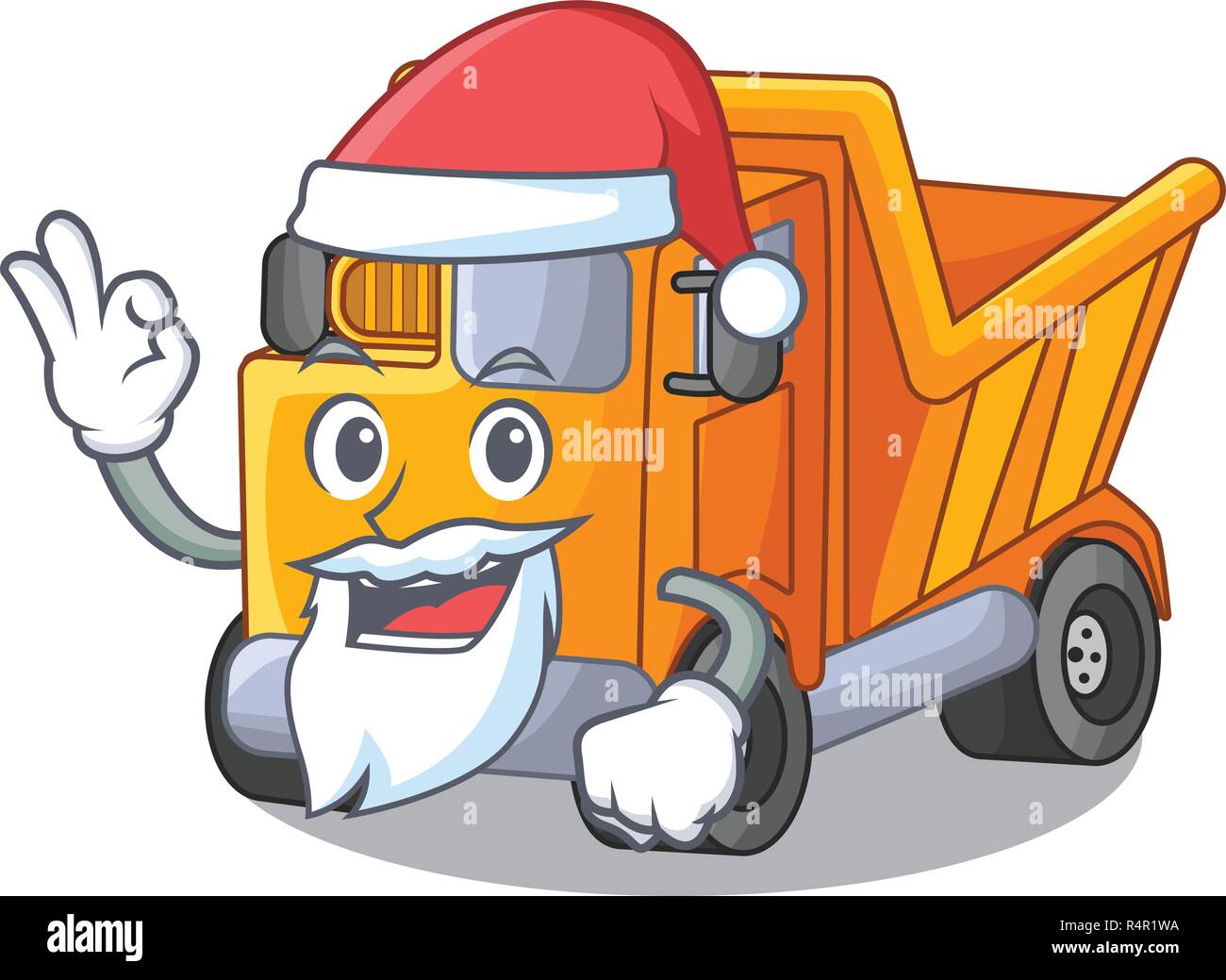 Santa character truck dump on trash construction Stock Vector Image ...
