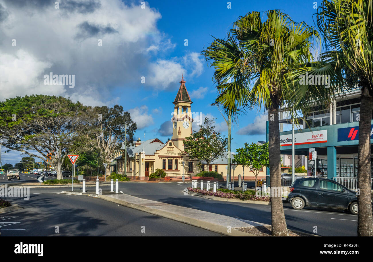 the Victorian Italianate architecture of historic Ballina Court House ...