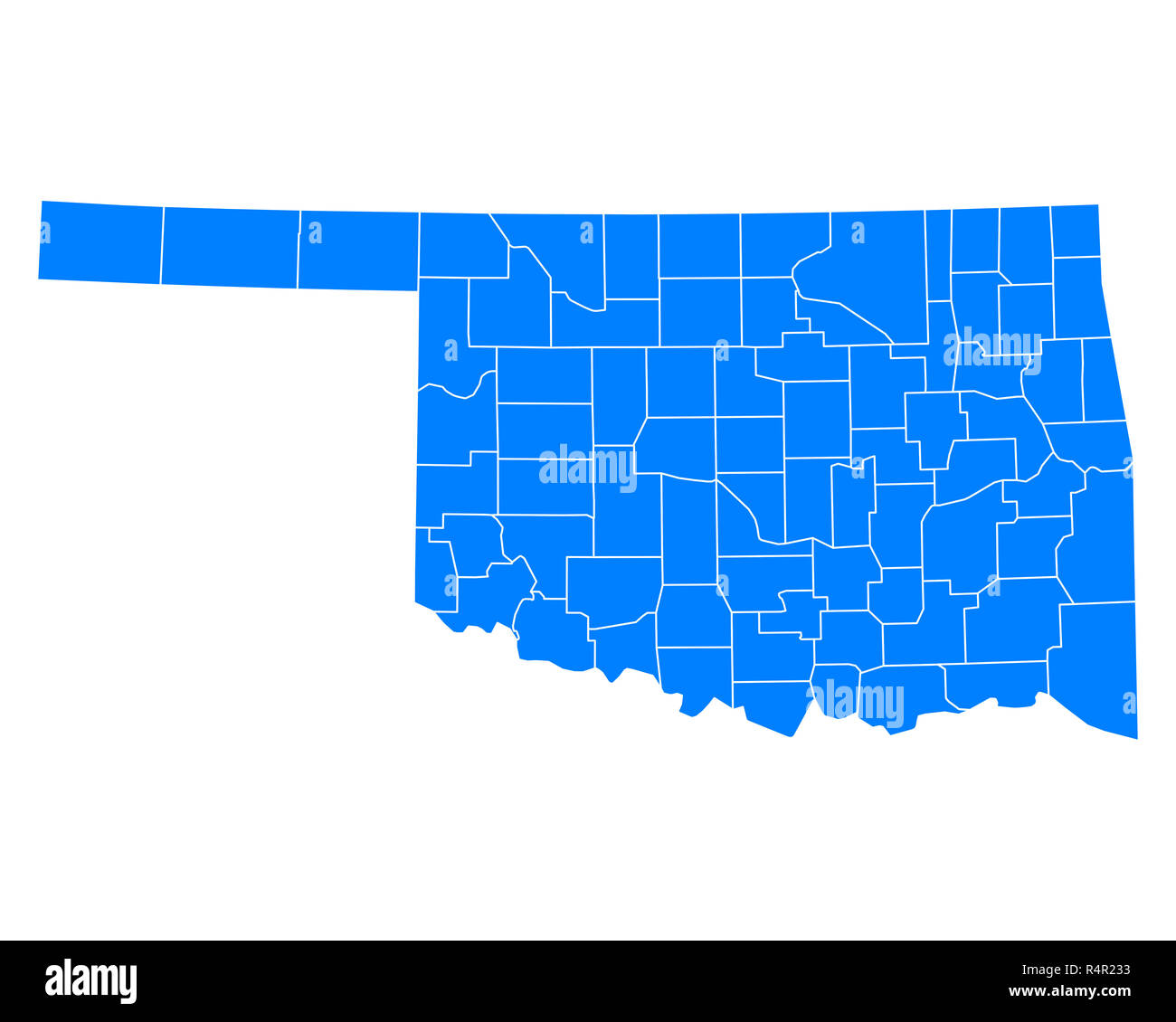 Oklahoma counties map hi-res stock photography and images - Alamy