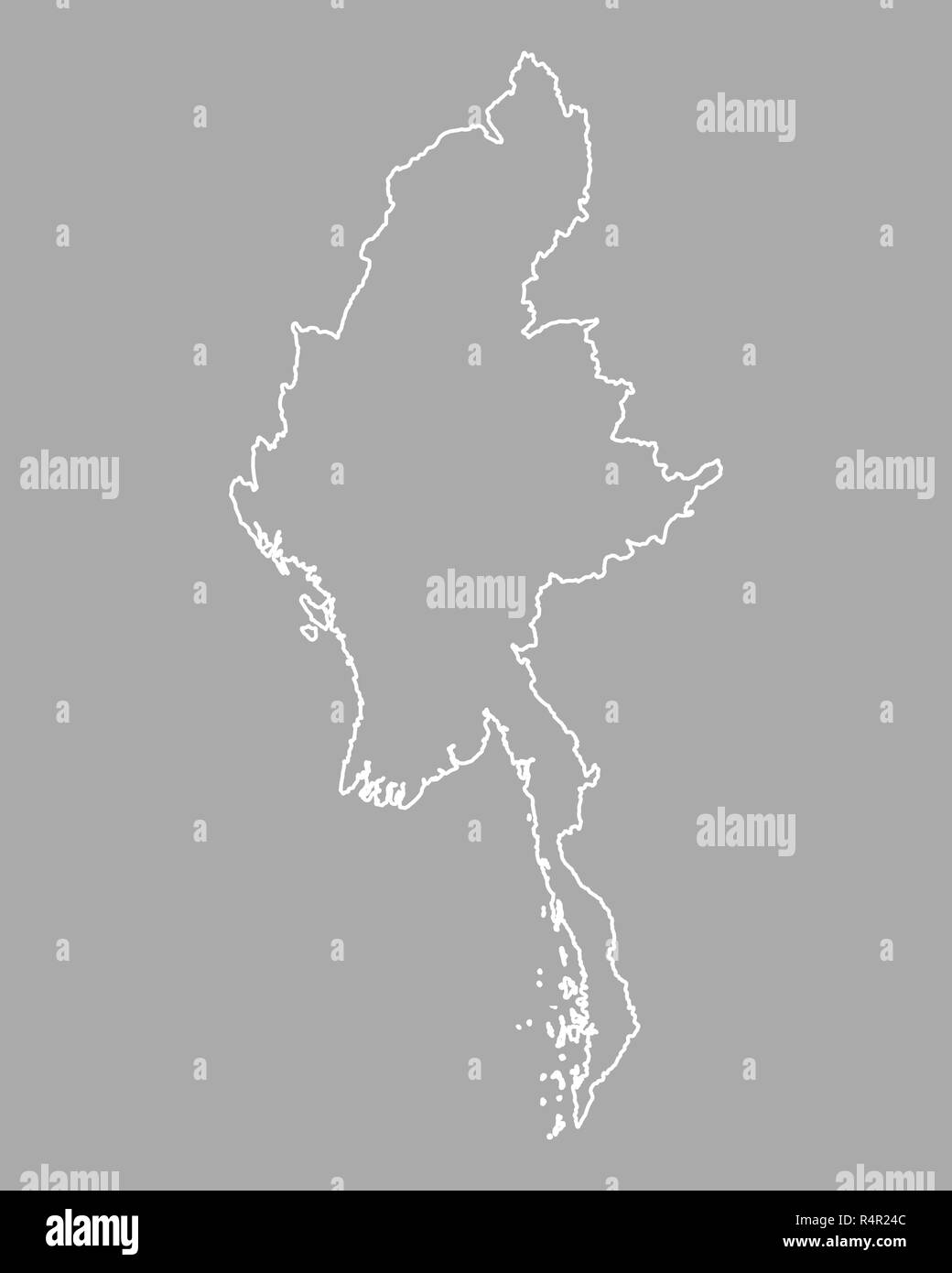 map of myanmar Stock Photo - Alamy