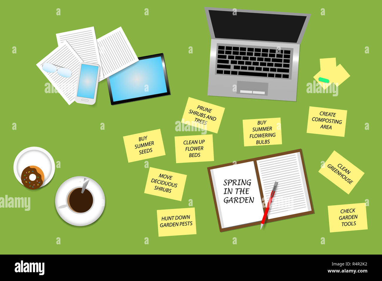 Spring in the garden concept Stock Photo - Alamy