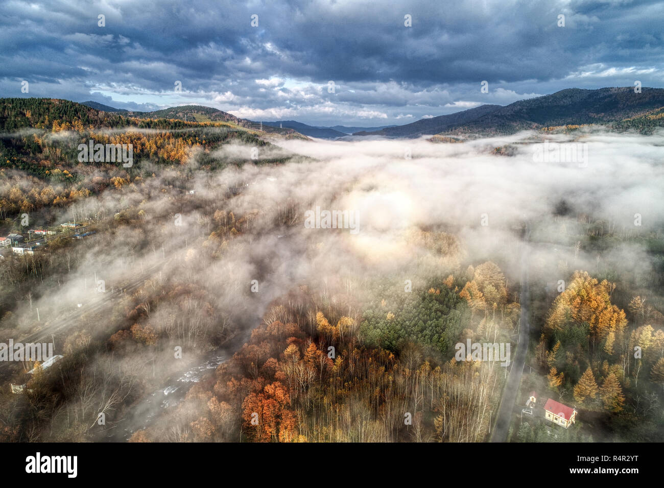 Sea of Clouds Autumn Foliage Stock Photo - Alamy