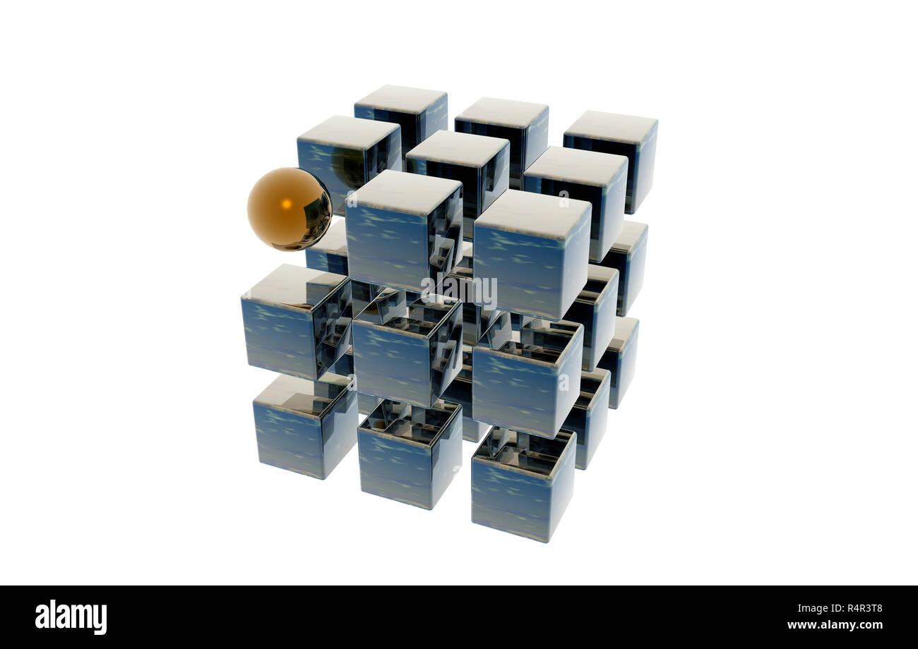 metal cube isolated Stock Photo - Alamy